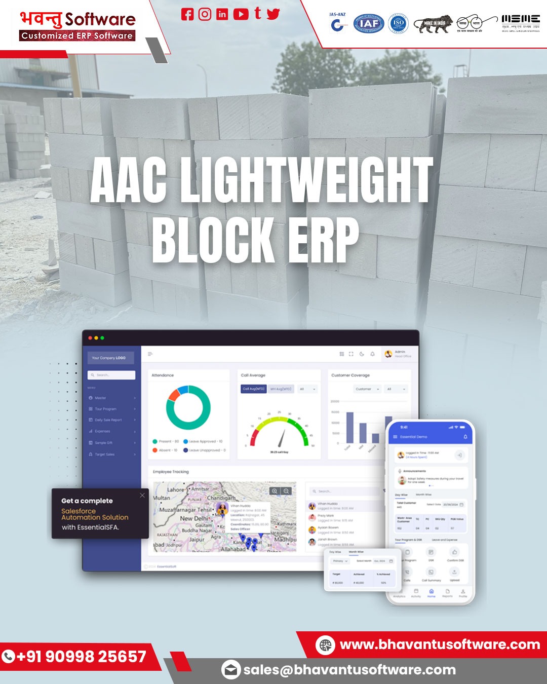 AAC Light Weight Block ERP Software - Bhavantu Software